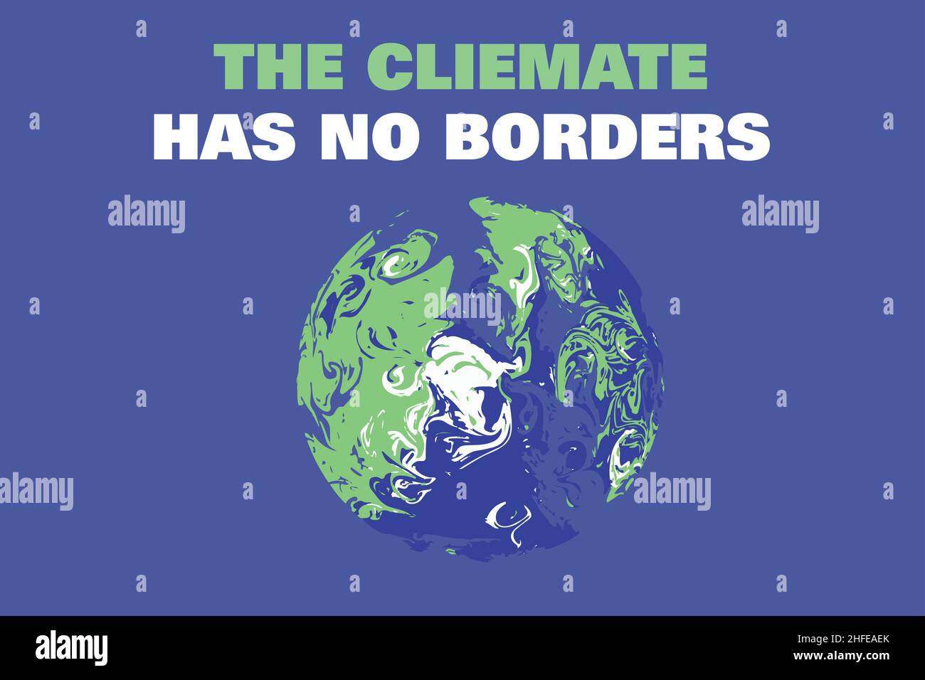 THE CLIEMATE HAS NO BORDERS, vector illustration - International ...