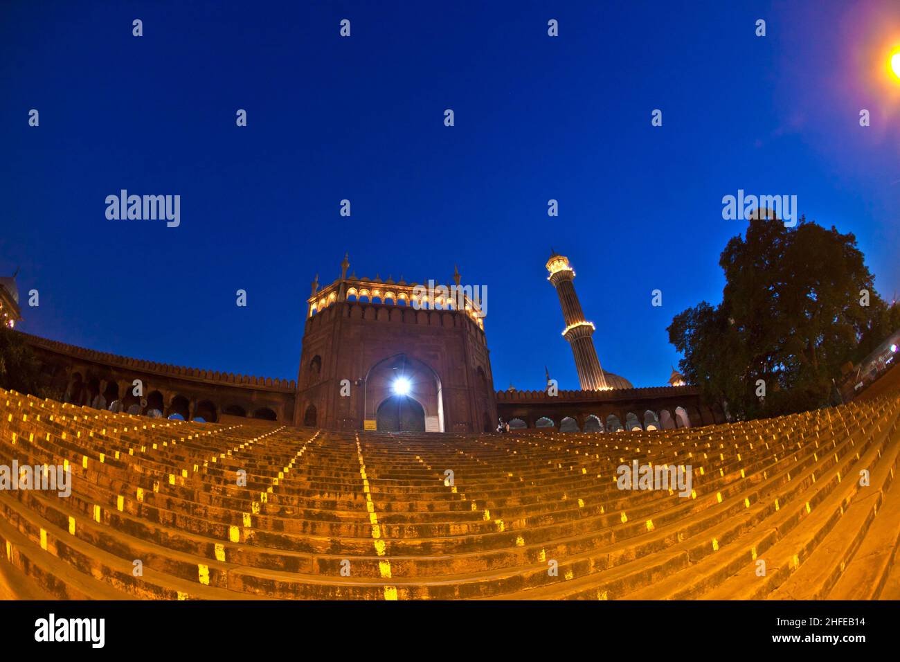 Jama Masjid Mosque by night, old Delhi, India Stock Photo - Alamy