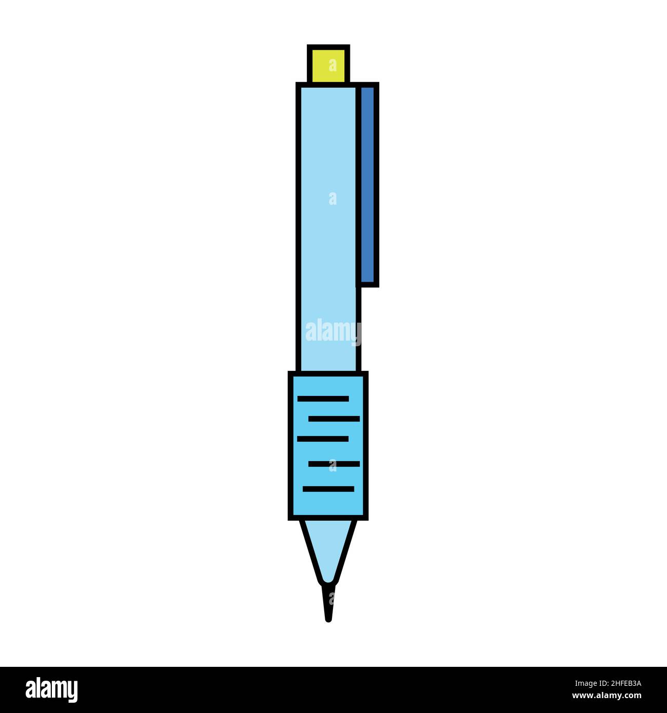 Automatic ballpoint pen in vector.Business class ballpoint pen in ...
