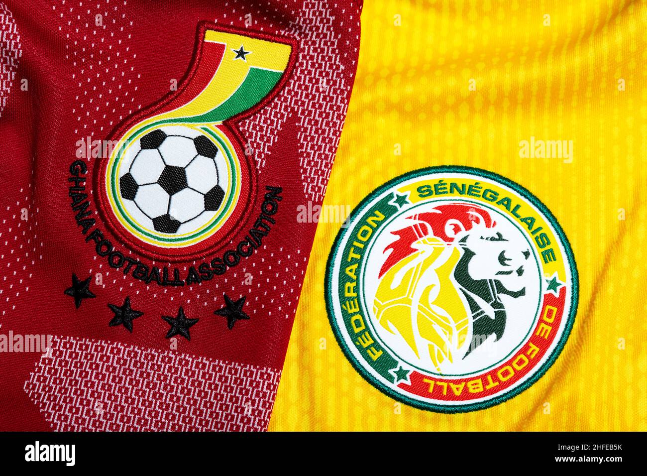 Close up of Senegal National Football team kit Stock Photo - Alamy