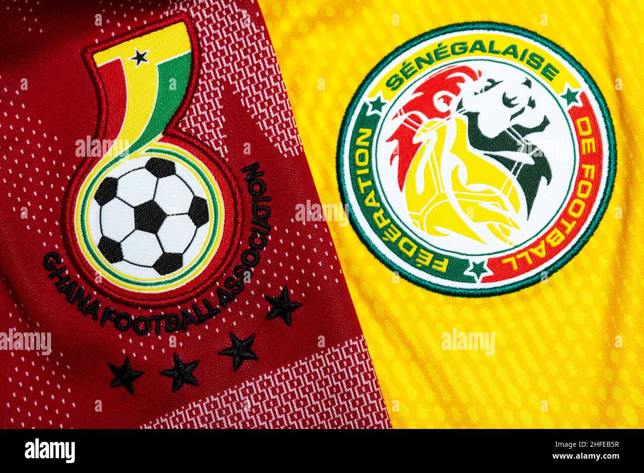 Close up of Senegal National Football team kit Stock Photo - Alamy