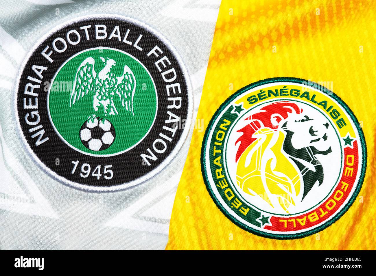 Close up of Senegal National Football team kit Stock Photo - Alamy