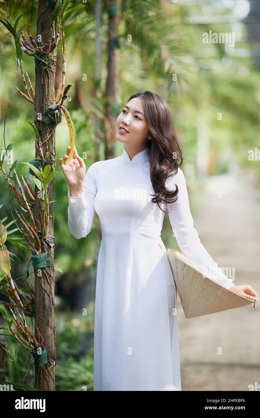 Ho Chi Minh City, Vietnam: Portrait women in white ao dai Vietnam, The ...