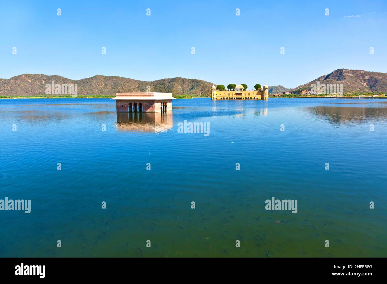 Water Palace (Jal Mahal) in Man Sagar Lake. Jaipur, Rajasthan, India ...
