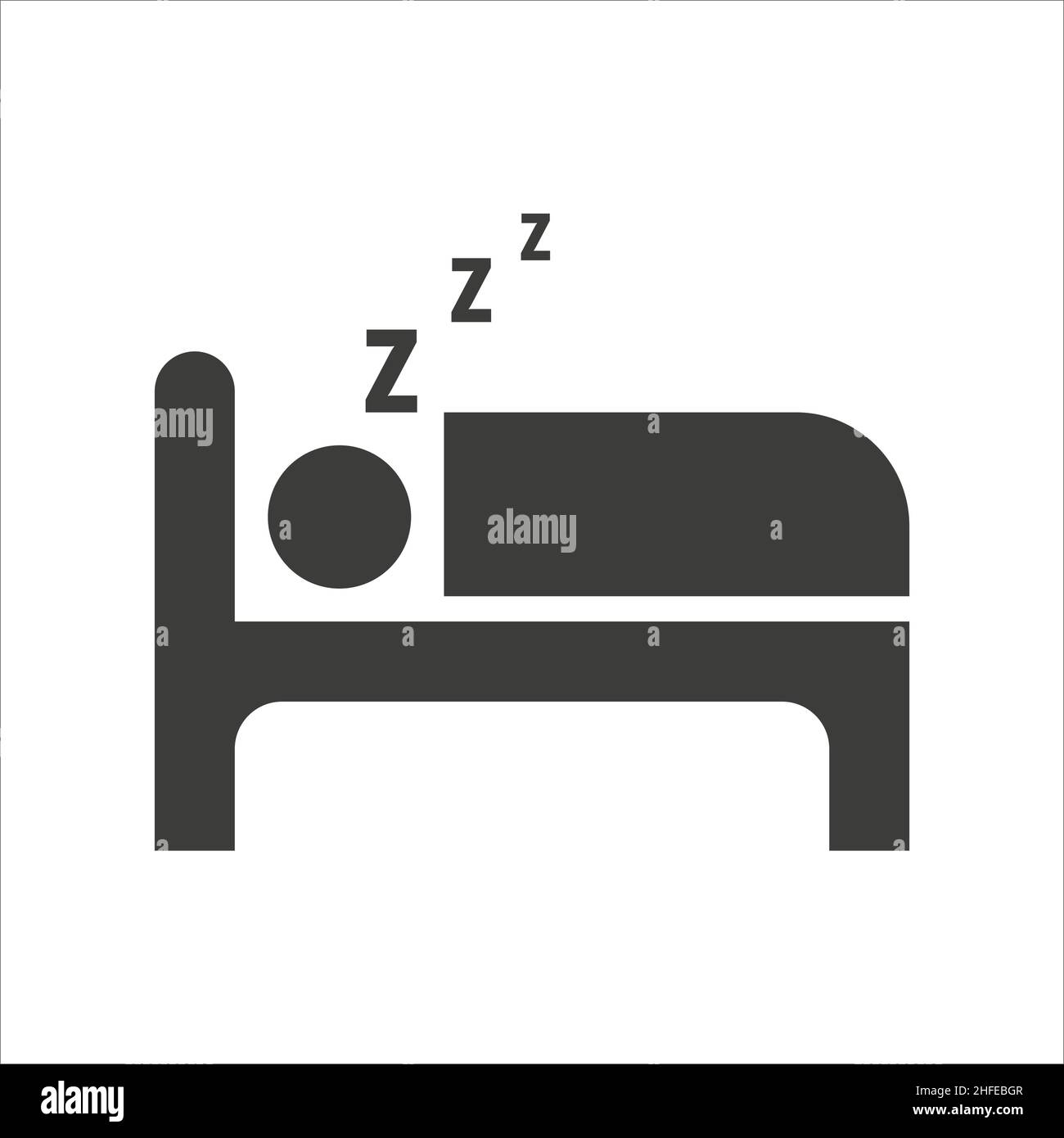 Sleep icon on white background. Dream vector sign Stock Vector Image ...