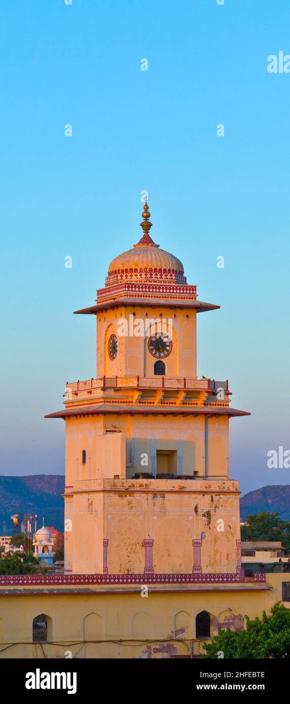 Clock tower city palace jaipur rajasthan india hi-res stock photography ...