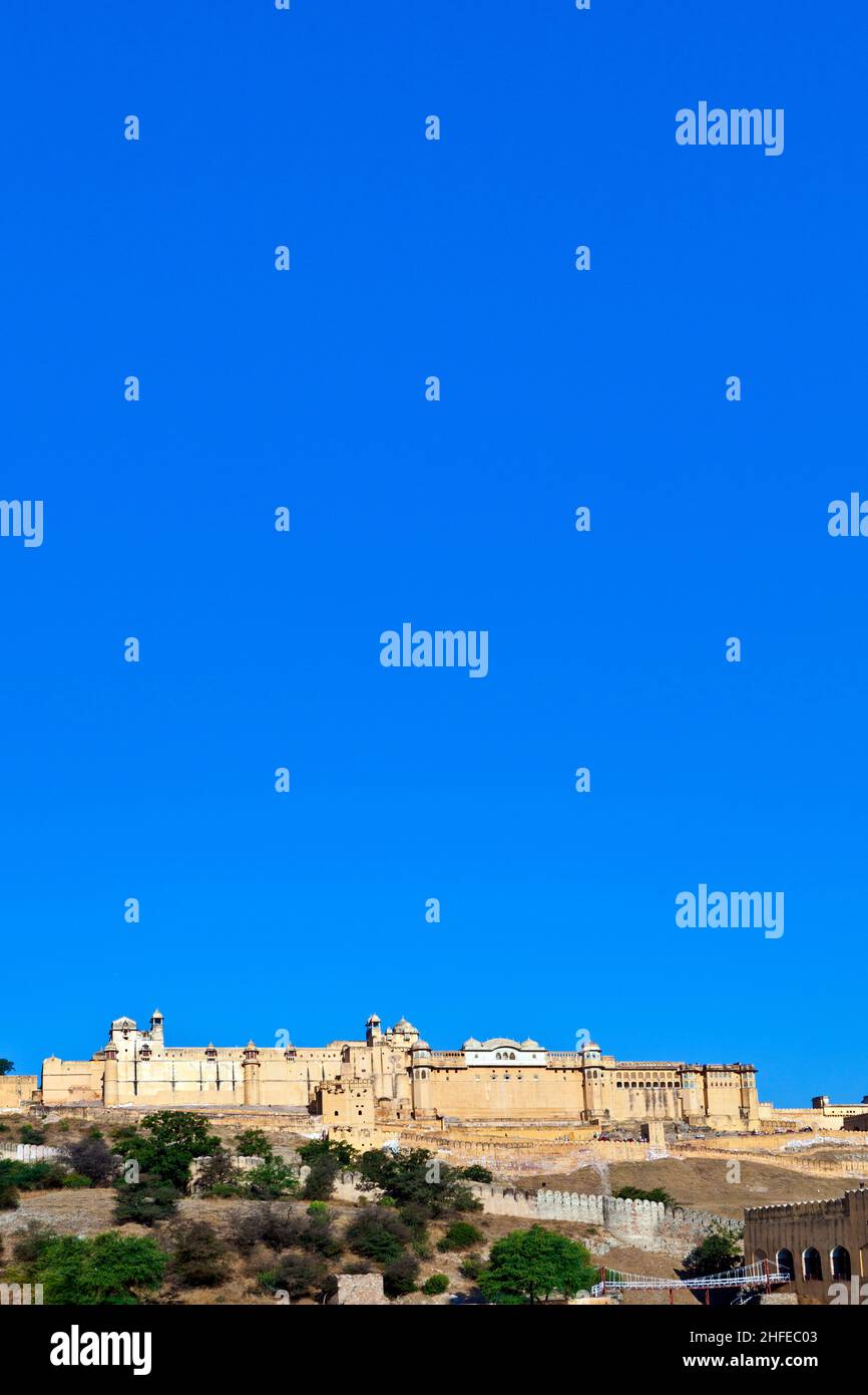 famous Amber Fort in morning light Stock Photo - Alamy