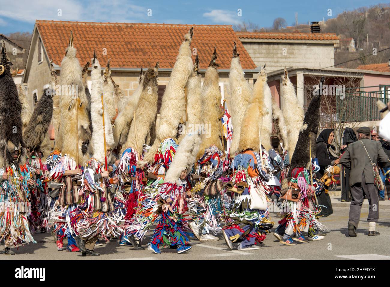 Masquerade festival in Croatian Cetina region. Croatian protected ...