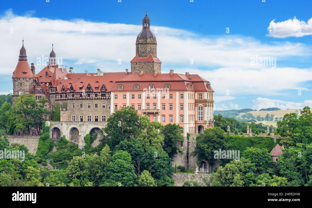Completed in 1292 and largest castle in the Silesia region, the Książ ...
