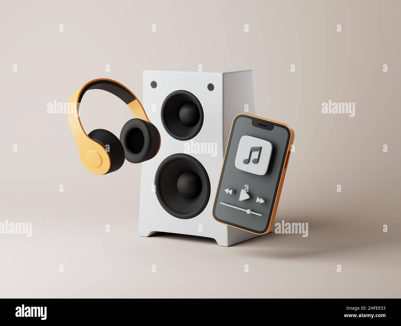 Simple Wireless Audio Acoustic Speakers connected to Mobile Phone on ...