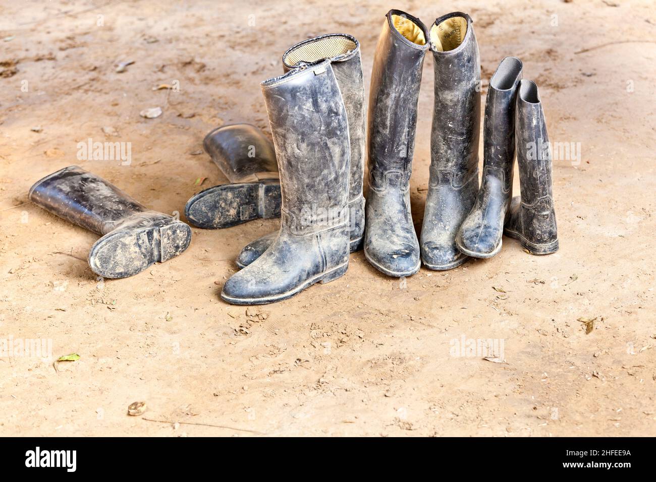 Muddy horse riding boots hi-res stock photography and images - Alamy