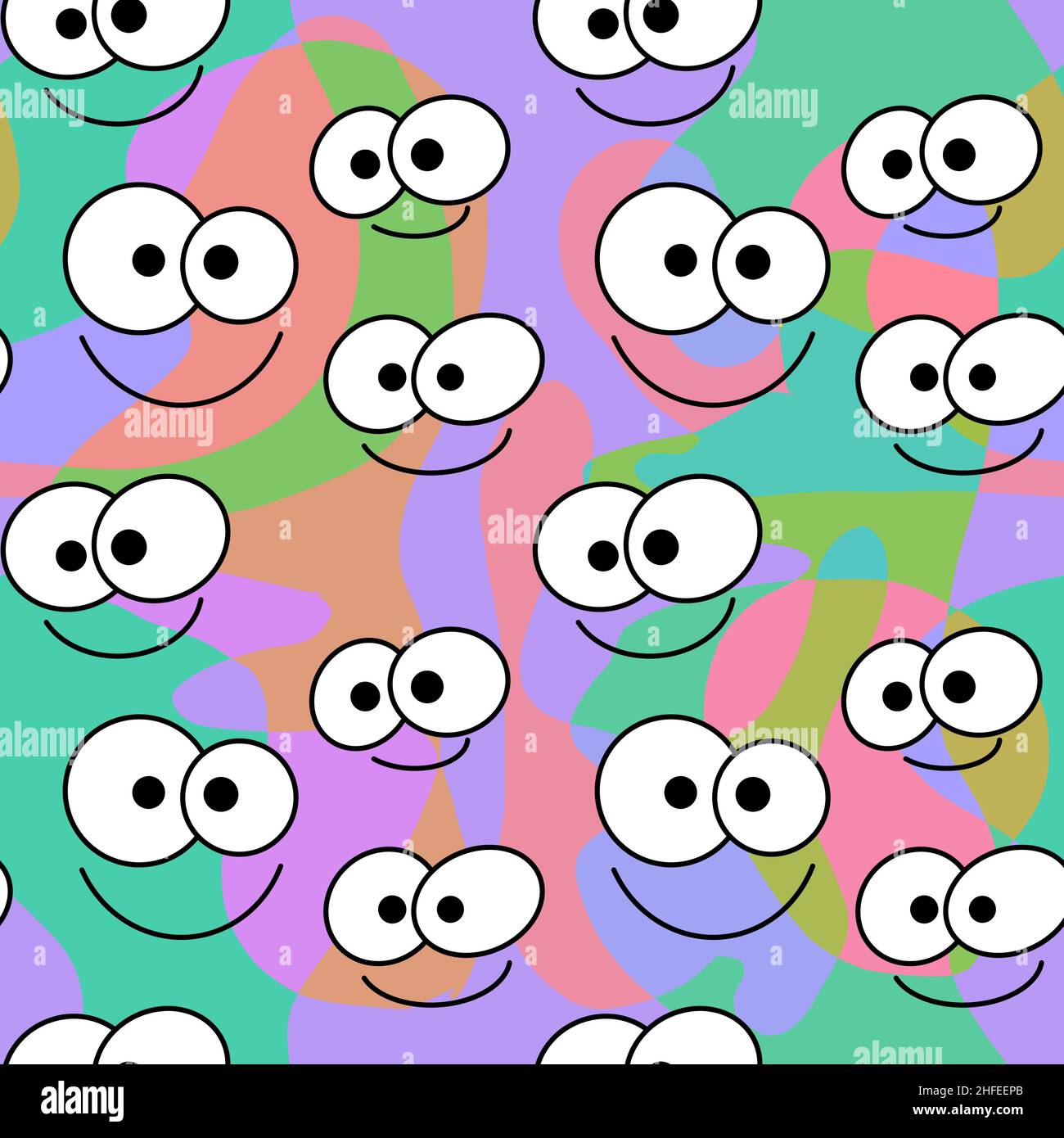 Kids seamless cute face pattern for fabrics and textiles and packaging ...