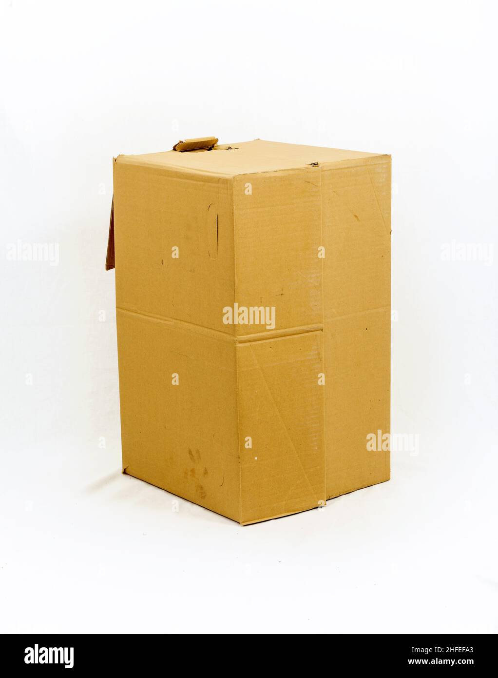 Corrugated Box with Path Stock Photo - Alamy