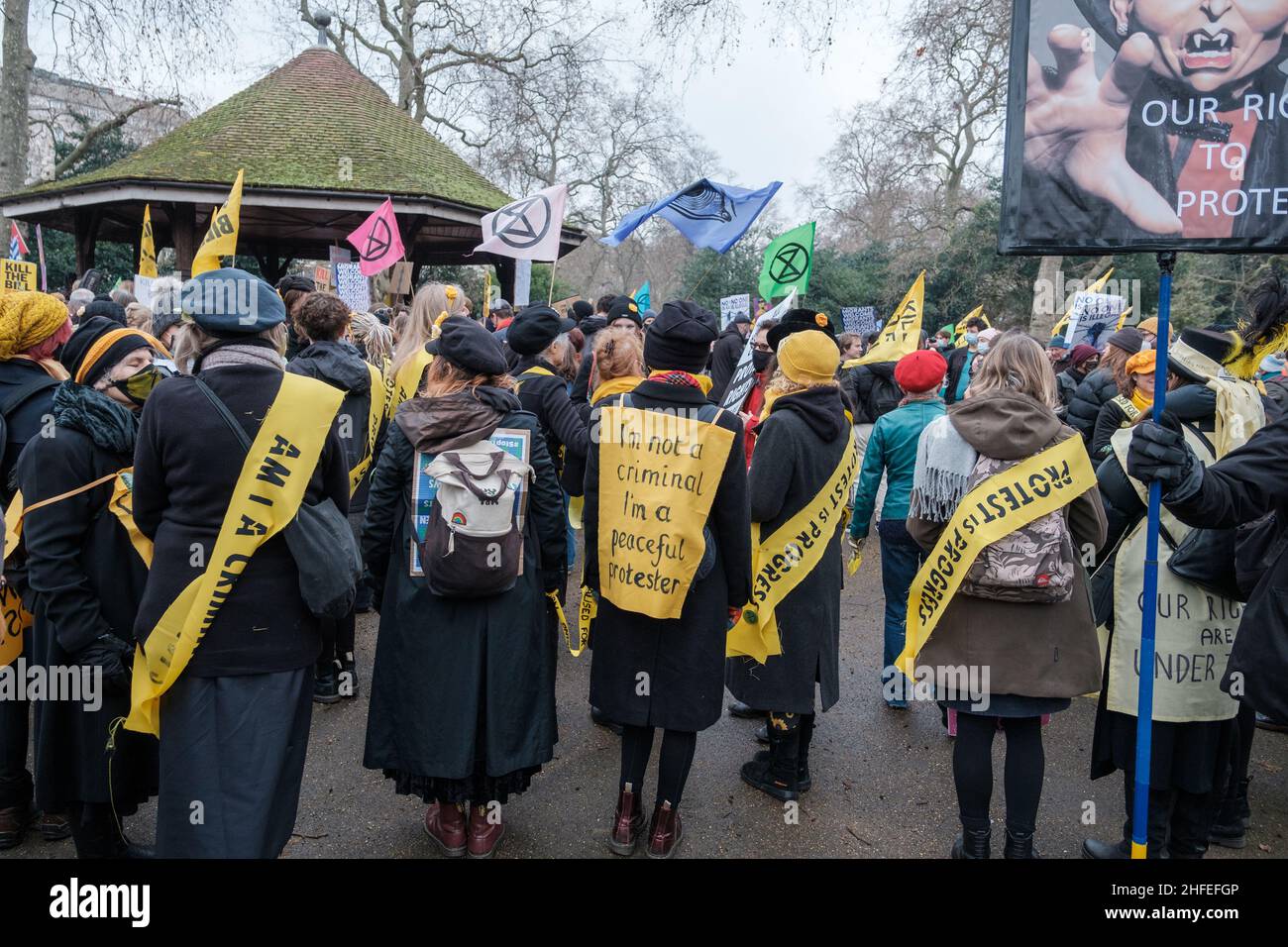 Protesters across mutiple UK based protest group joined together to ...