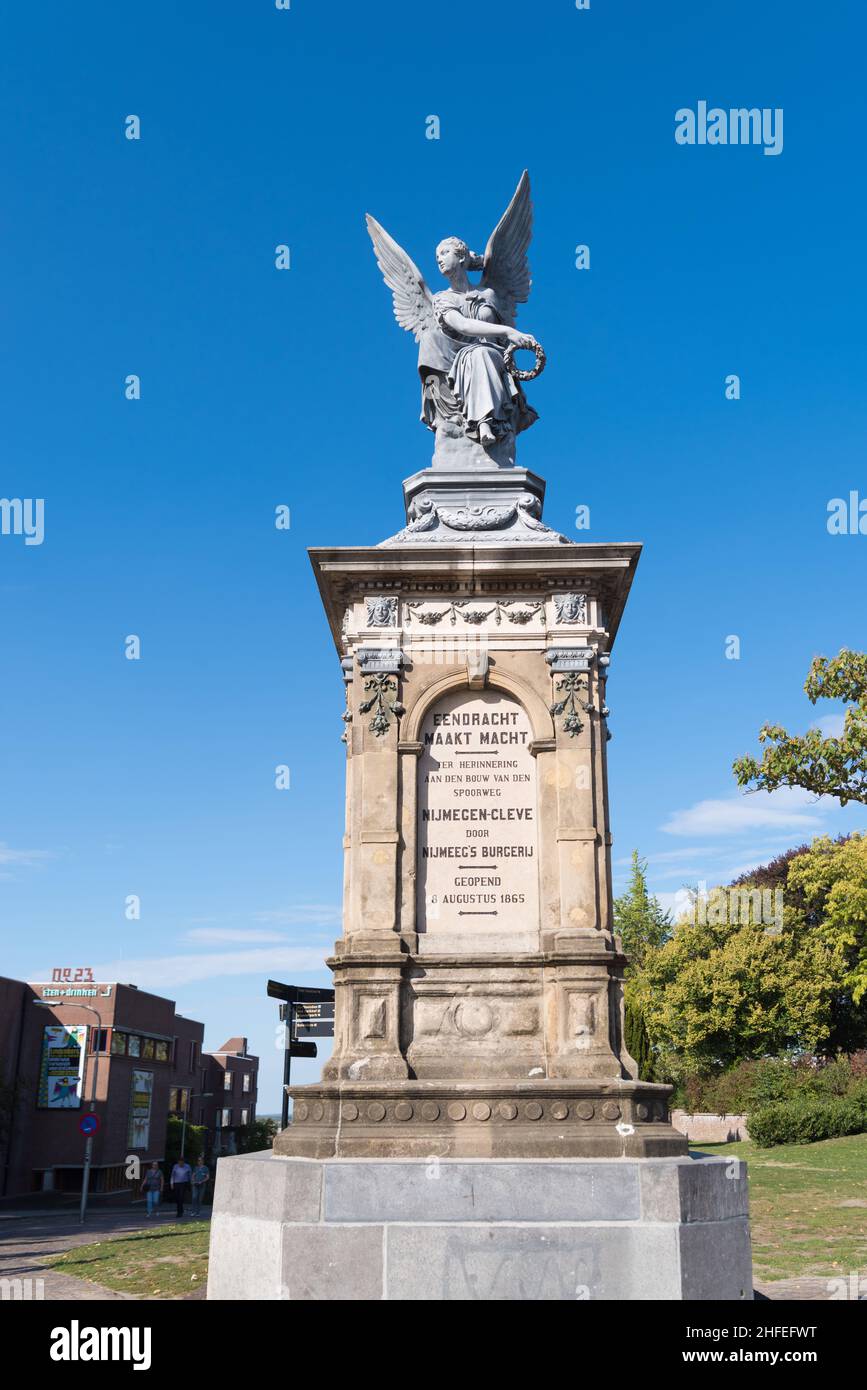 The monument was erected in 1884 at the foot of the Valkhof to ...