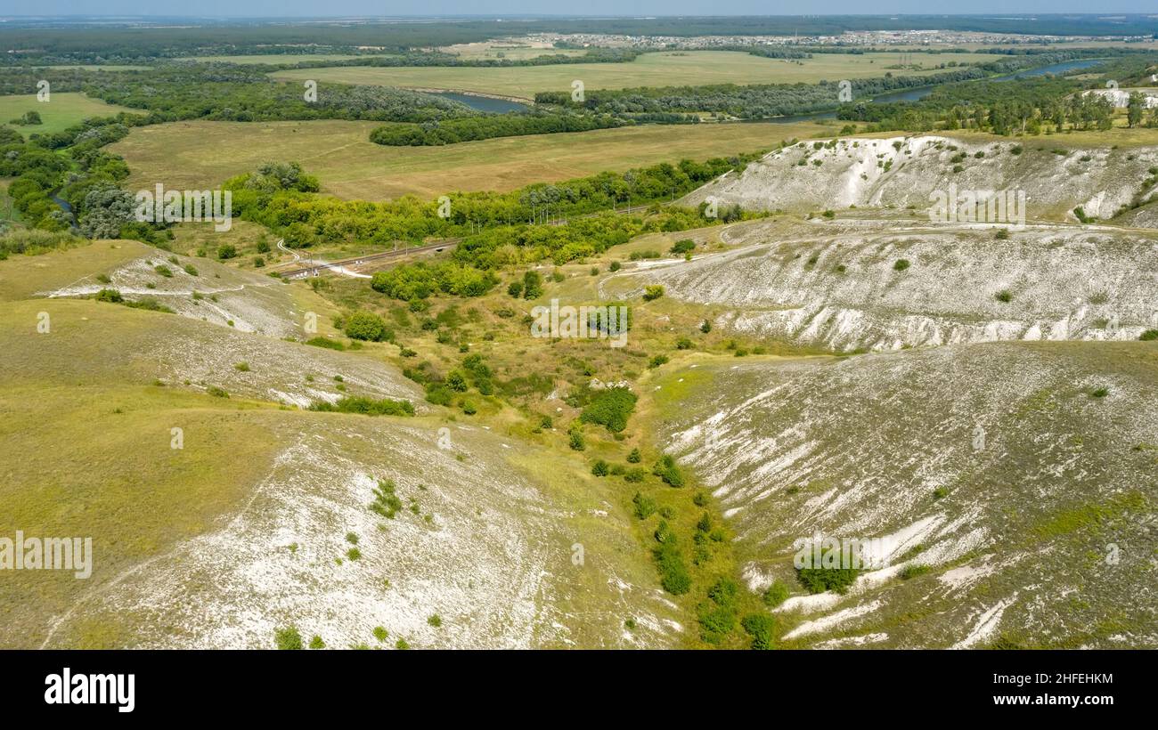 Divnogorye, Voronezh region, Russia, AUGUST - 18.2021: Top view of a ...