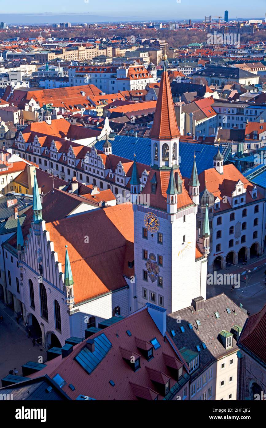 aerial of Munich in beautiful weather Stock Photo - Alamy