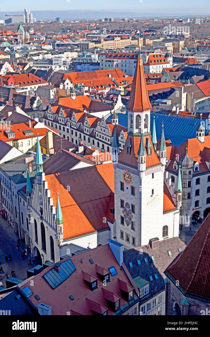 aerial of Munich in beautiful weather Stock Photo - Alamy