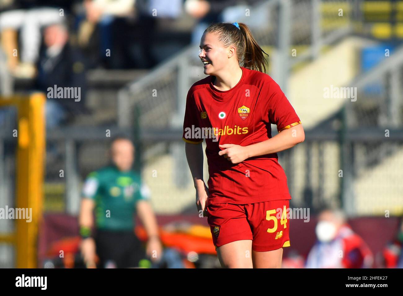 Rome, Italy. 15th Jan, 2022. Mina Bergersen of AS Roma Women during the ...