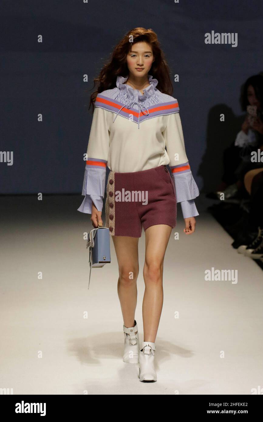 March 23, 2018-Seoul, South Korea-Models cat walk on the runway during ...