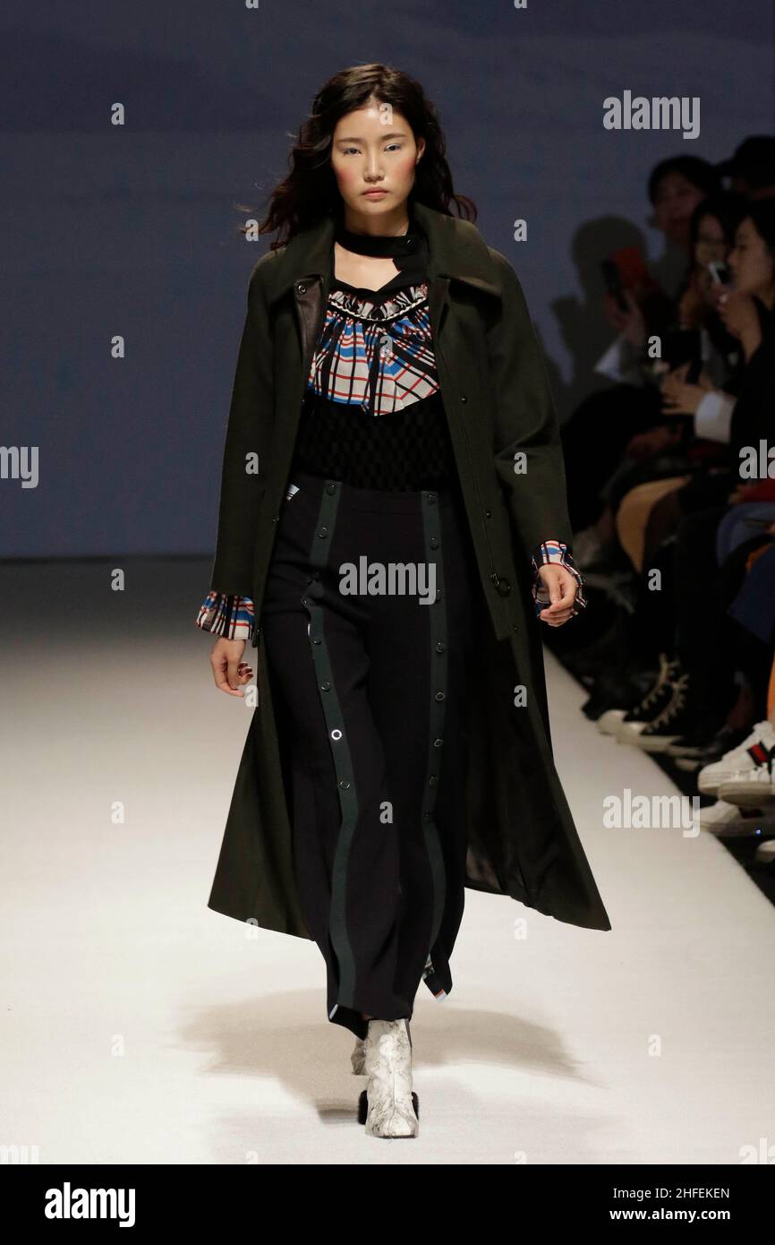 March 23, 2018-Seoul, South Korea-Models cat walk on the runway during ...