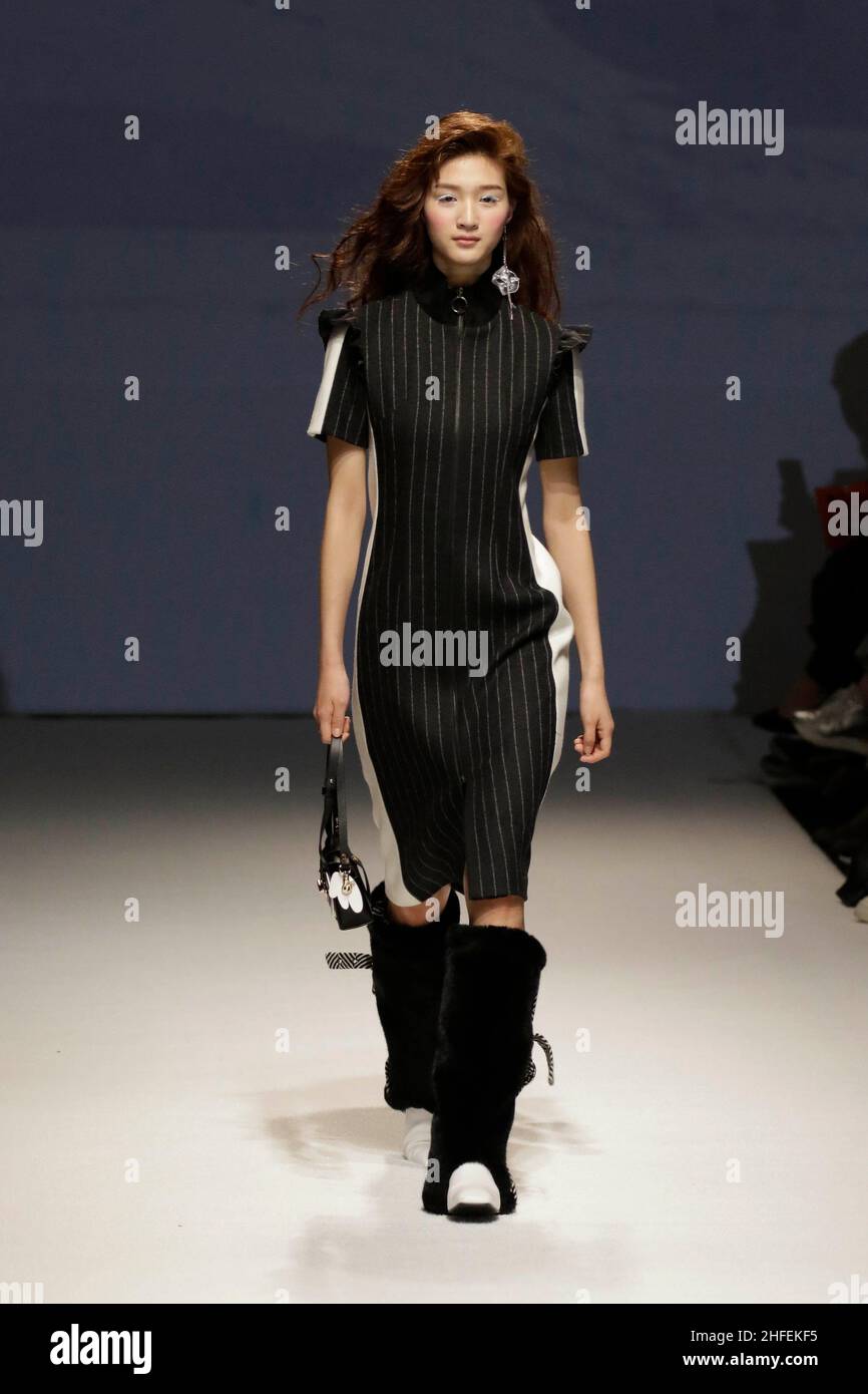 March 23, 2018-Seoul, South Korea-Models cat walk on the runway during ...