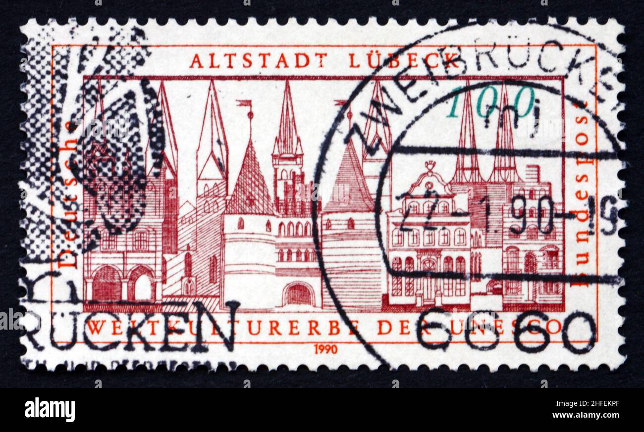 GERMANY - CIRCA 1990: a stamp printed in the Germany shows Addition of ...
