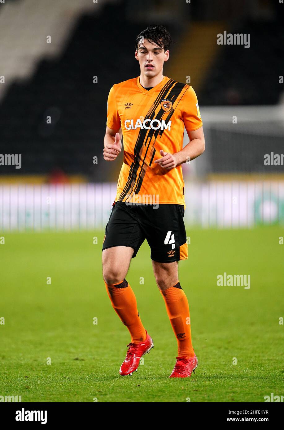Hull City's Jacob Greaves during the Sky Bet Championship match at the ...
