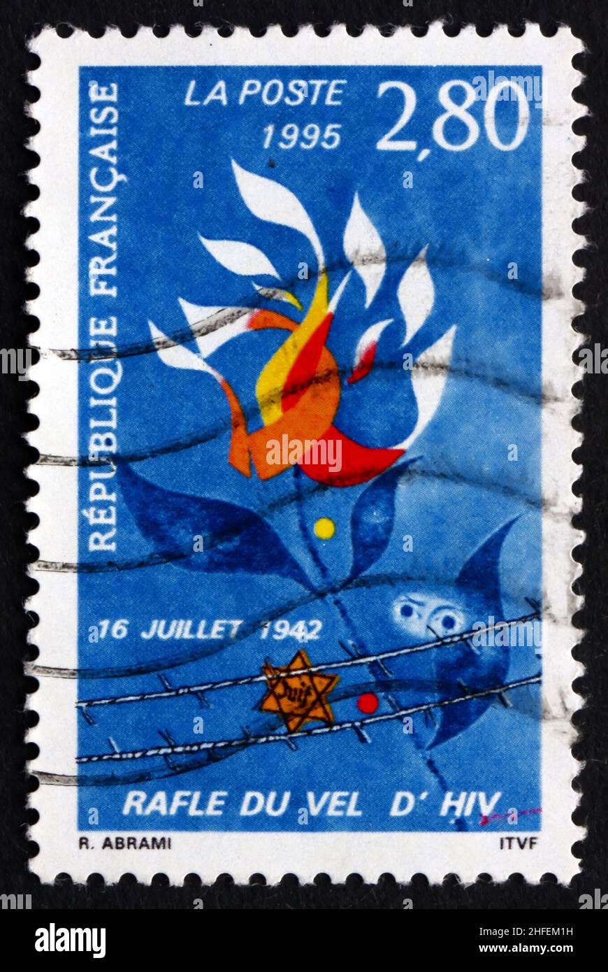 FRANCE - CIRCA 1995: a stamp printed in the France shows Velodrome d ...