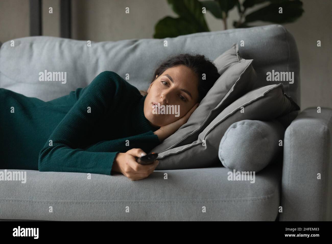 Lazy Woman Watching Tv