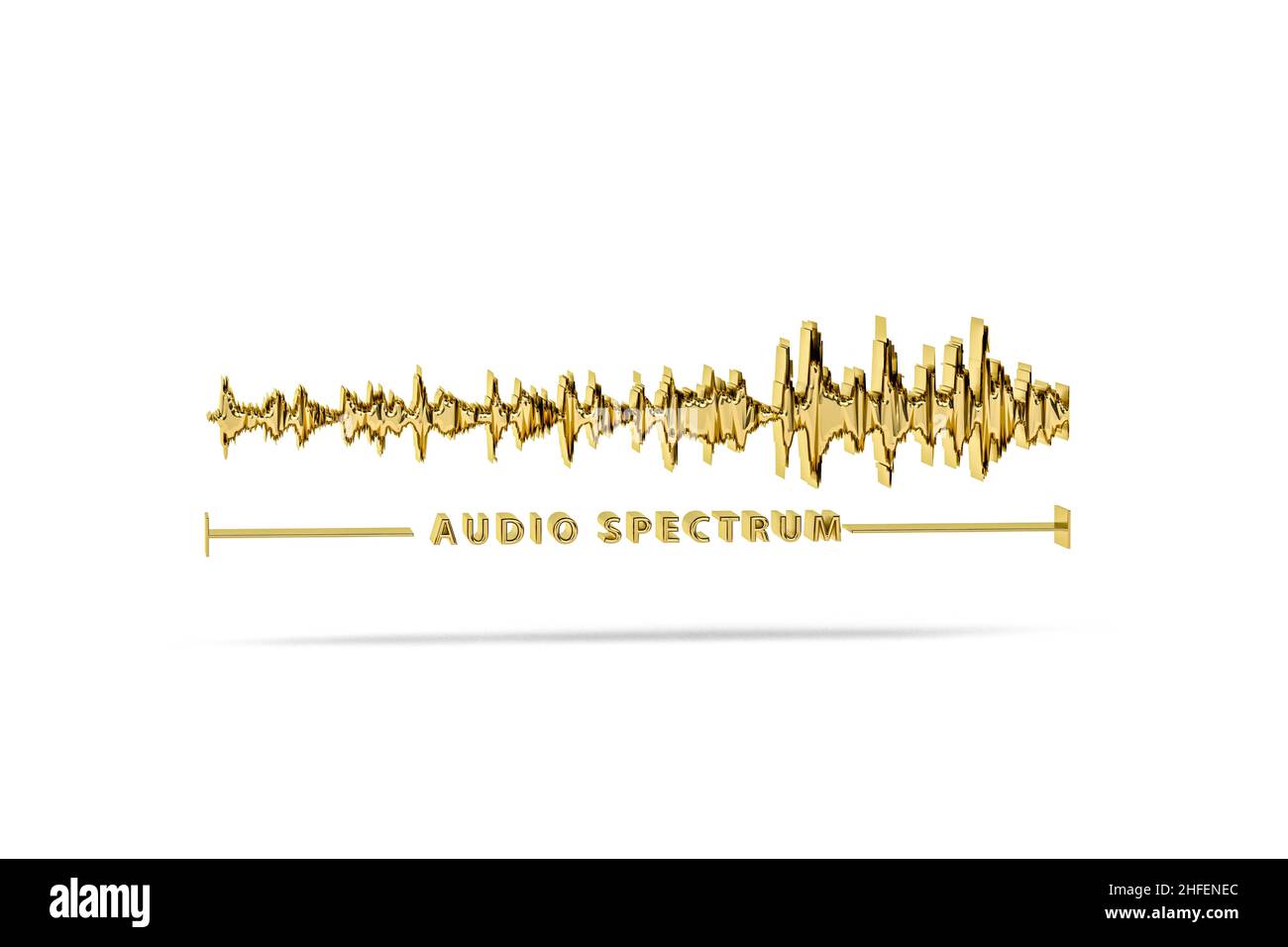 Golden spectrum icon isolated on white background - 3D render Stock ...