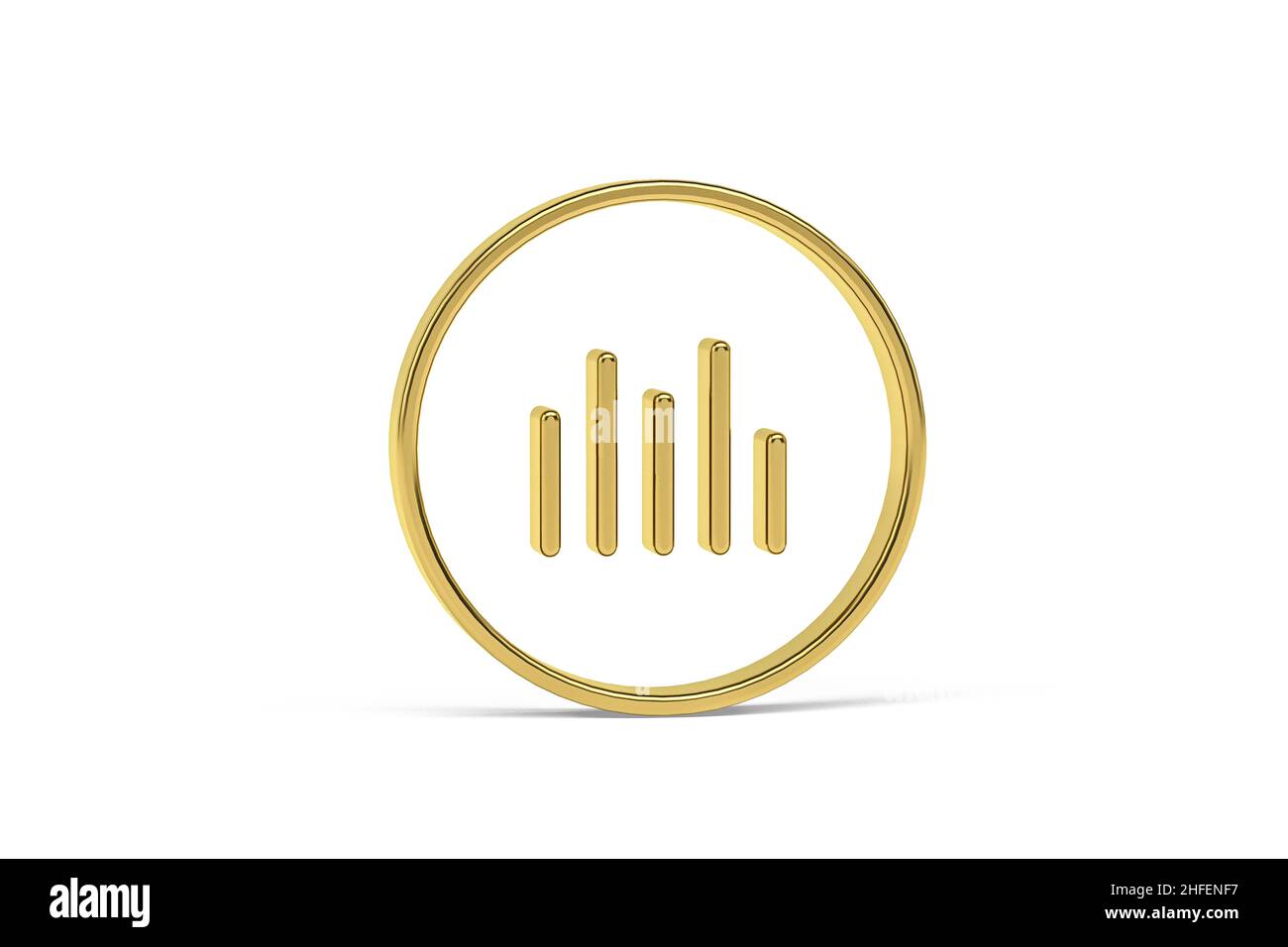 Golden spectrum icon isolated on white background - 3D render Stock ...