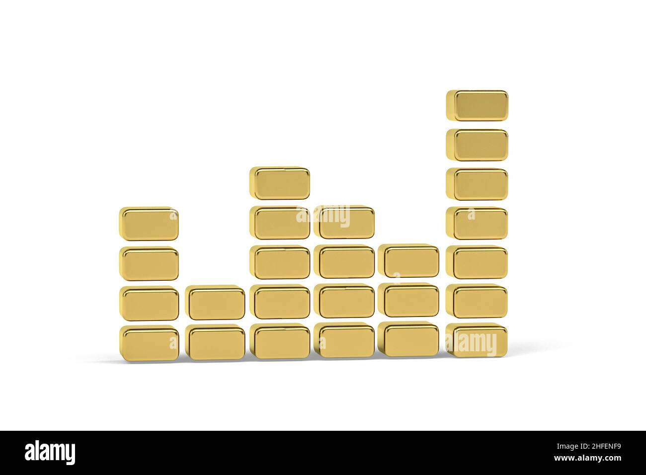 Golden spectrum icon isolated on white background - 3D render Stock ...