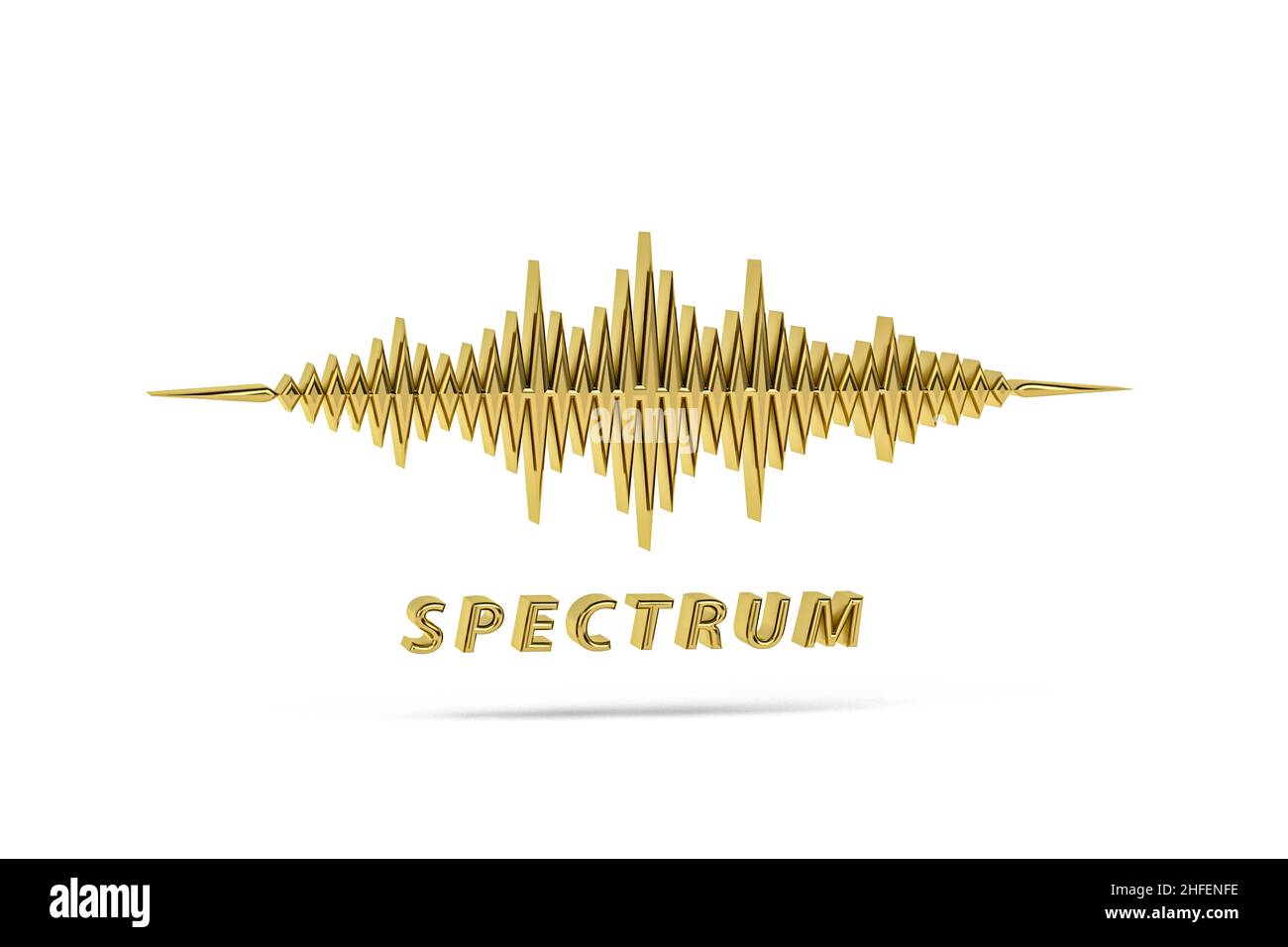 Golden spectrum icon isolated on white background - 3D render Stock ...