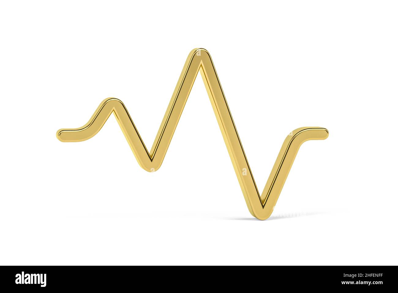 Golden spectrum icon isolated on white background - 3D render Stock ...