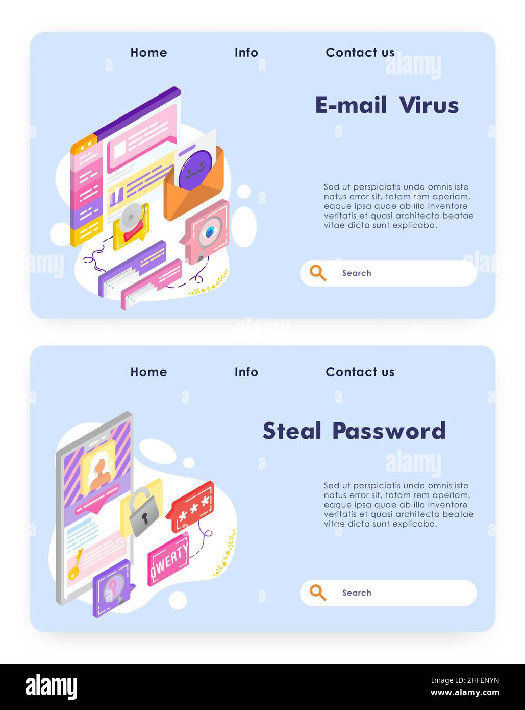 Computer scam cartoon Cut Out Stock Images & Pictures - Alamy