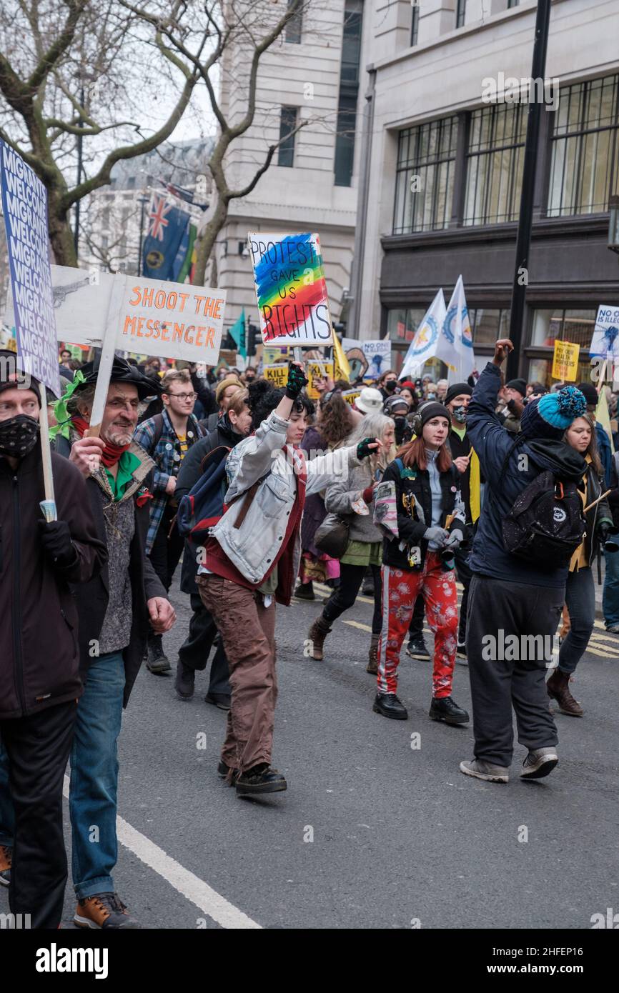 Protesters across mutiple UK based protest group joined together to ...