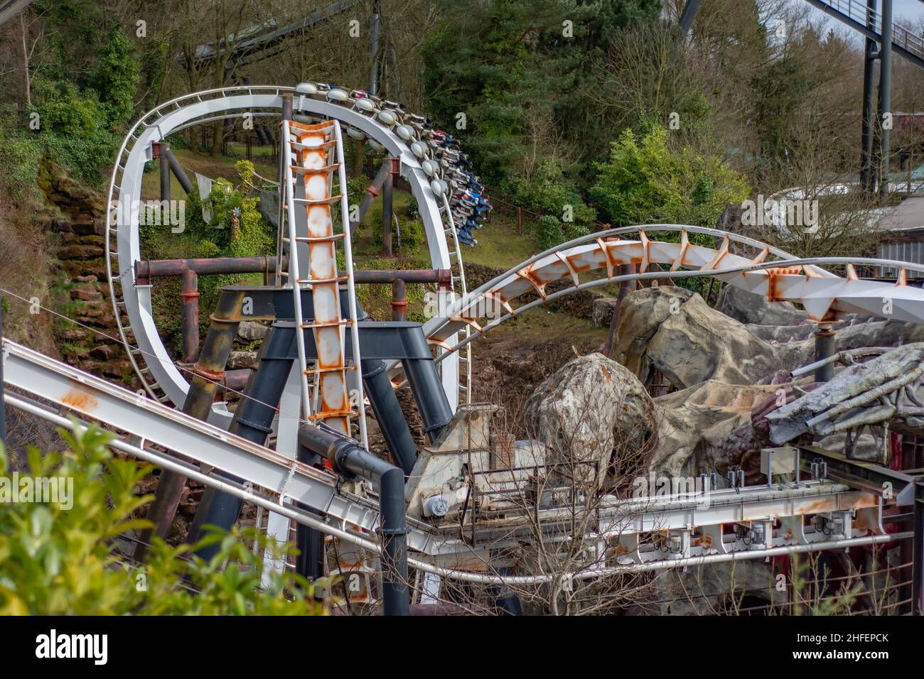 Th13teen rollercoaster hi-res stock photography and images - Alamy