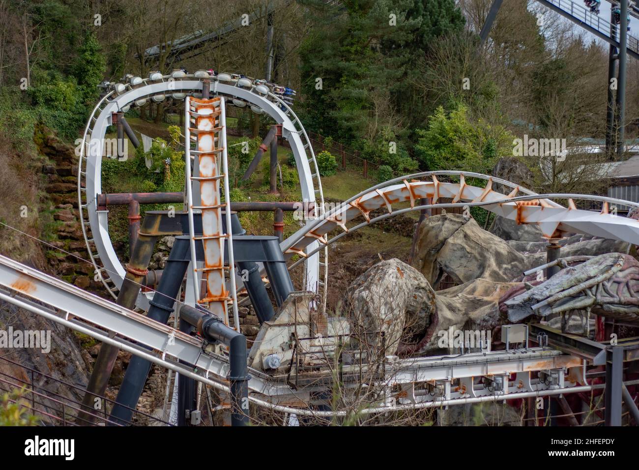 Highly Unique Angles Of The Rollercoaster Nemesis At Alton Towers Theme