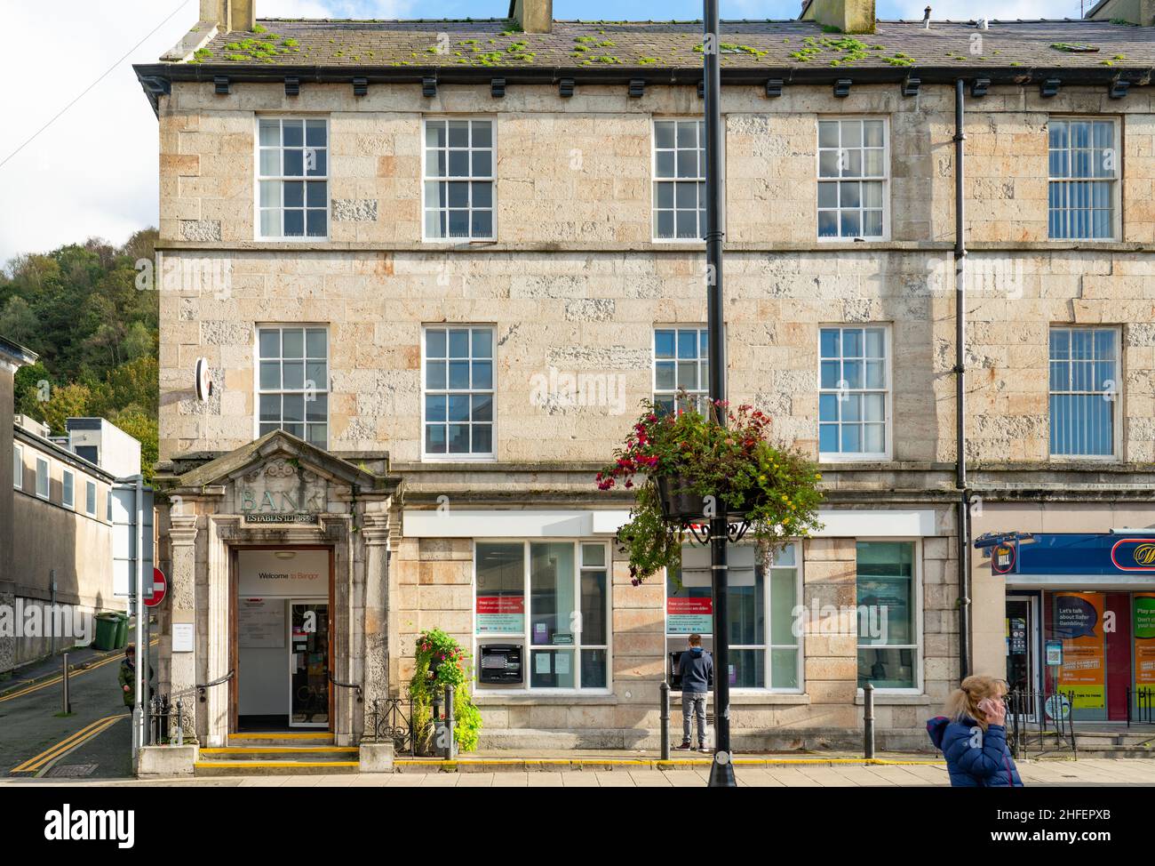 HSBC Bank, High Street, Bangor, Gwynedd. Originally a North and South ...