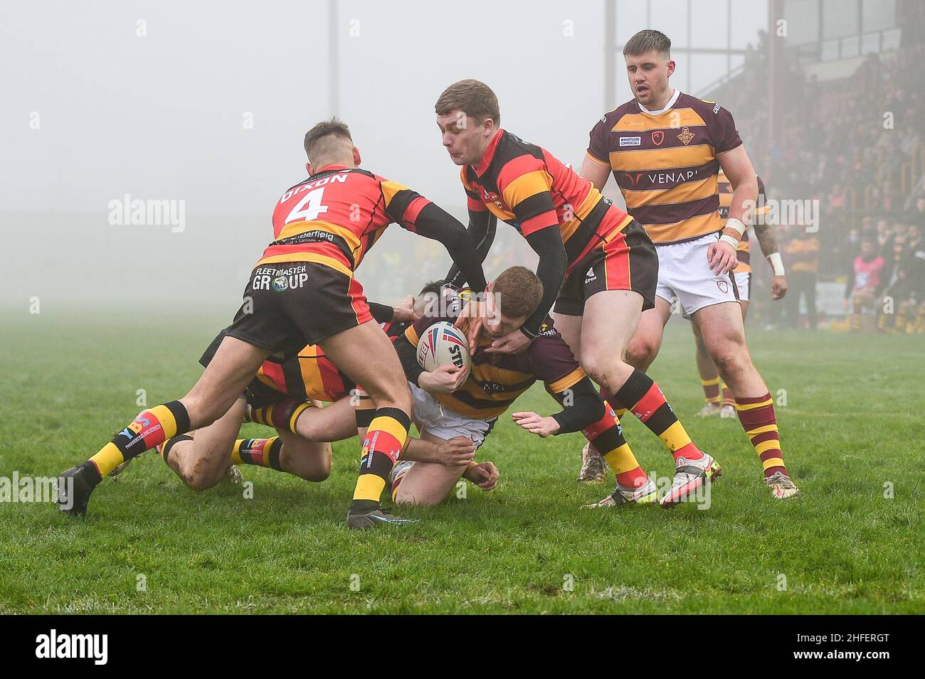 Dewsbury, England - 15 January 2022 - Oliver Wilson (20) of ...