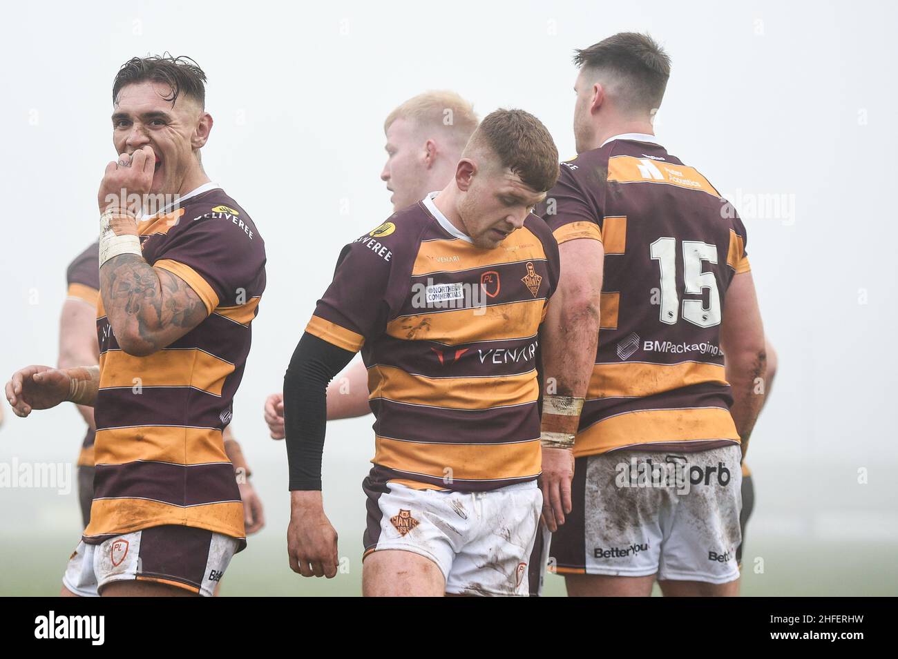 Dewsbury, England - 15 January 2022 - Danny Levi (left) and ...
