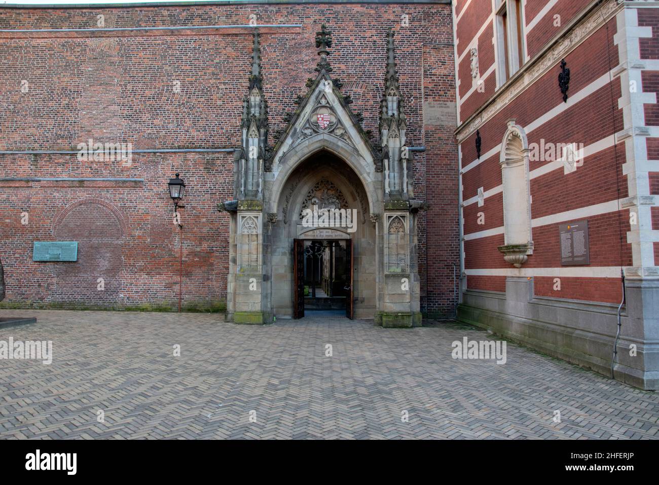 Door At The Domkerk Church At Utrecht The Netherlands 27-12-2019 Stock ...
