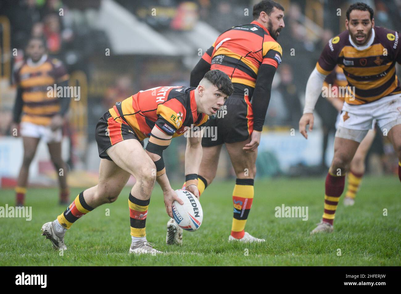Dewsbury, England - 15 January 2022 - Reiss Butterworth of Dewsbury ...