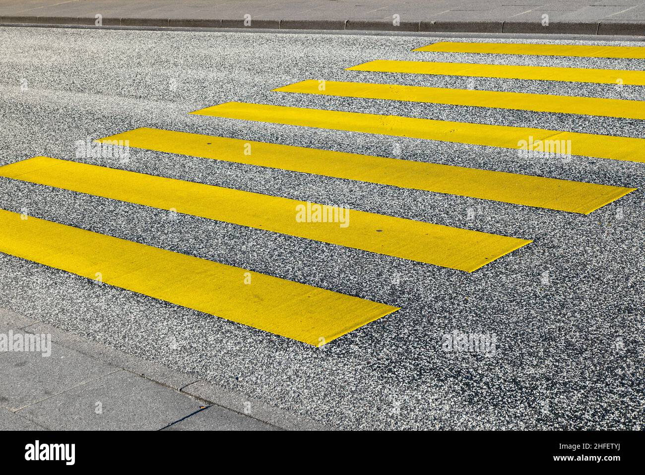 pedestrian crossing in yellow Stock Photo - Alamy