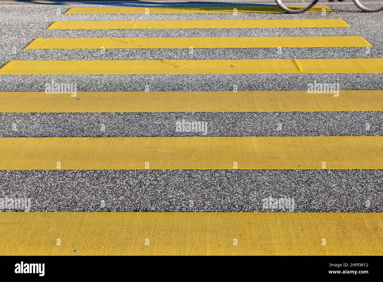 pedestrian crossing in yellow Stock Photo - Alamy