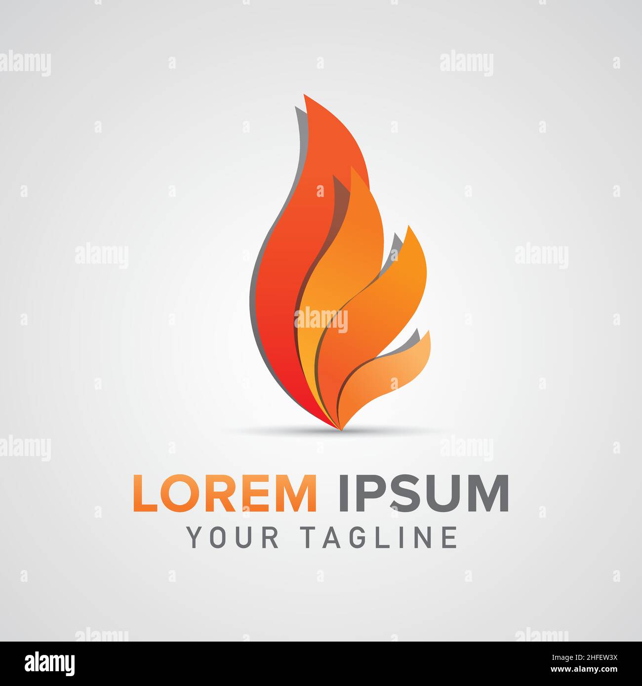 Fire Flames icon as logo formation in red and orange colors, Corporate ...