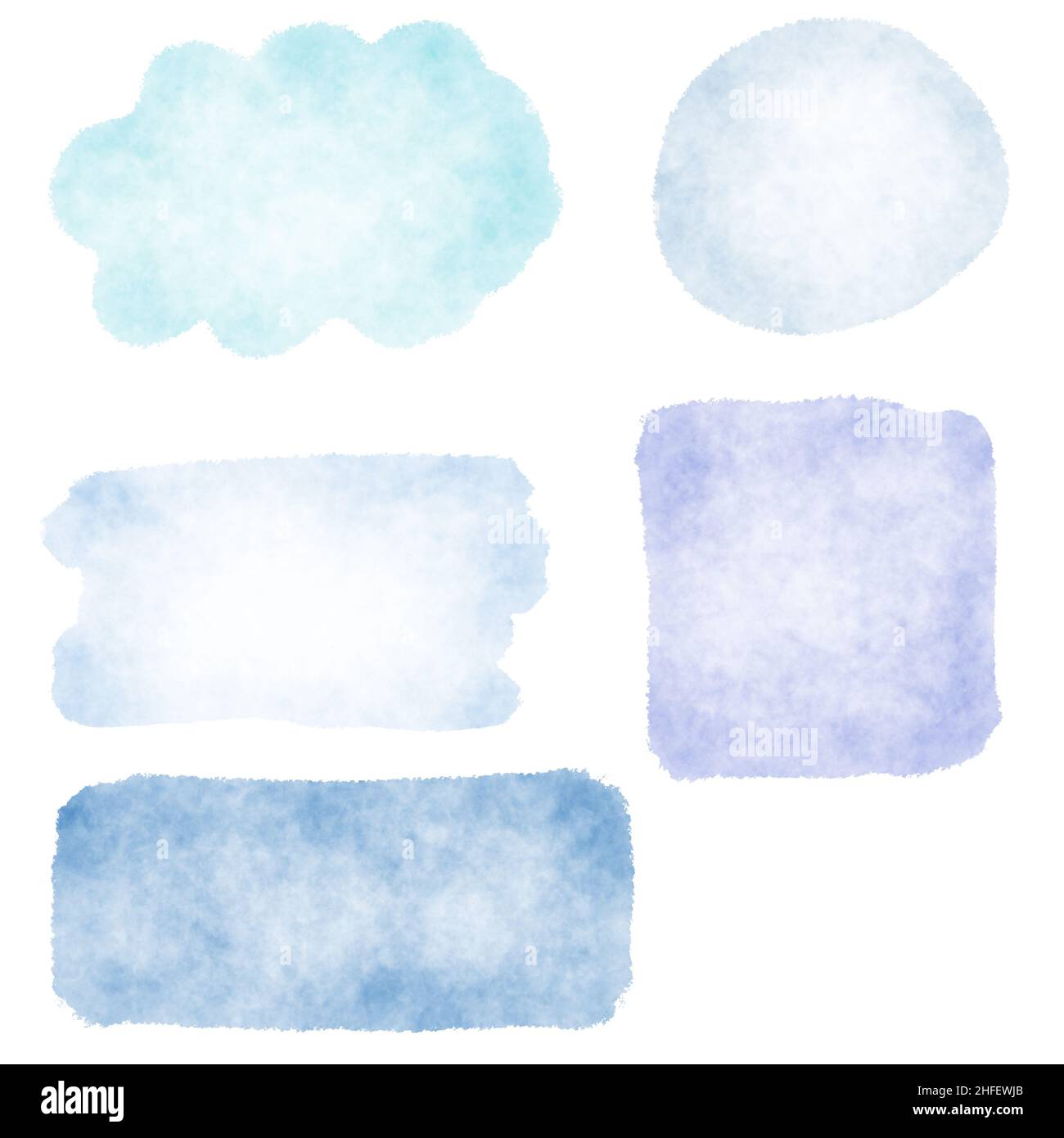 Speech bubbles set. Watercolor illustration of speech bubbles Stock ...