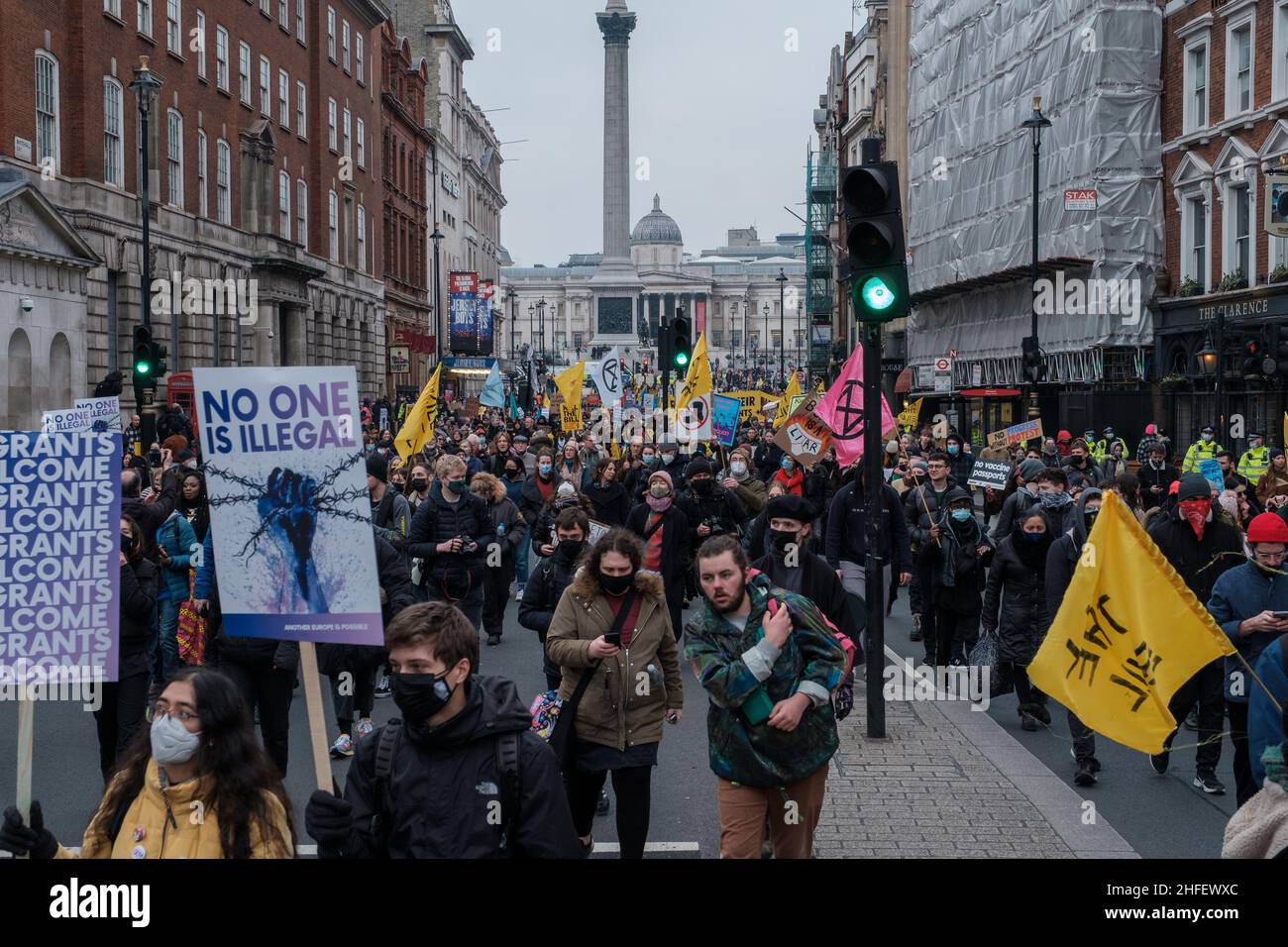 Protesters across mutiple UK based protest group joined together to ...