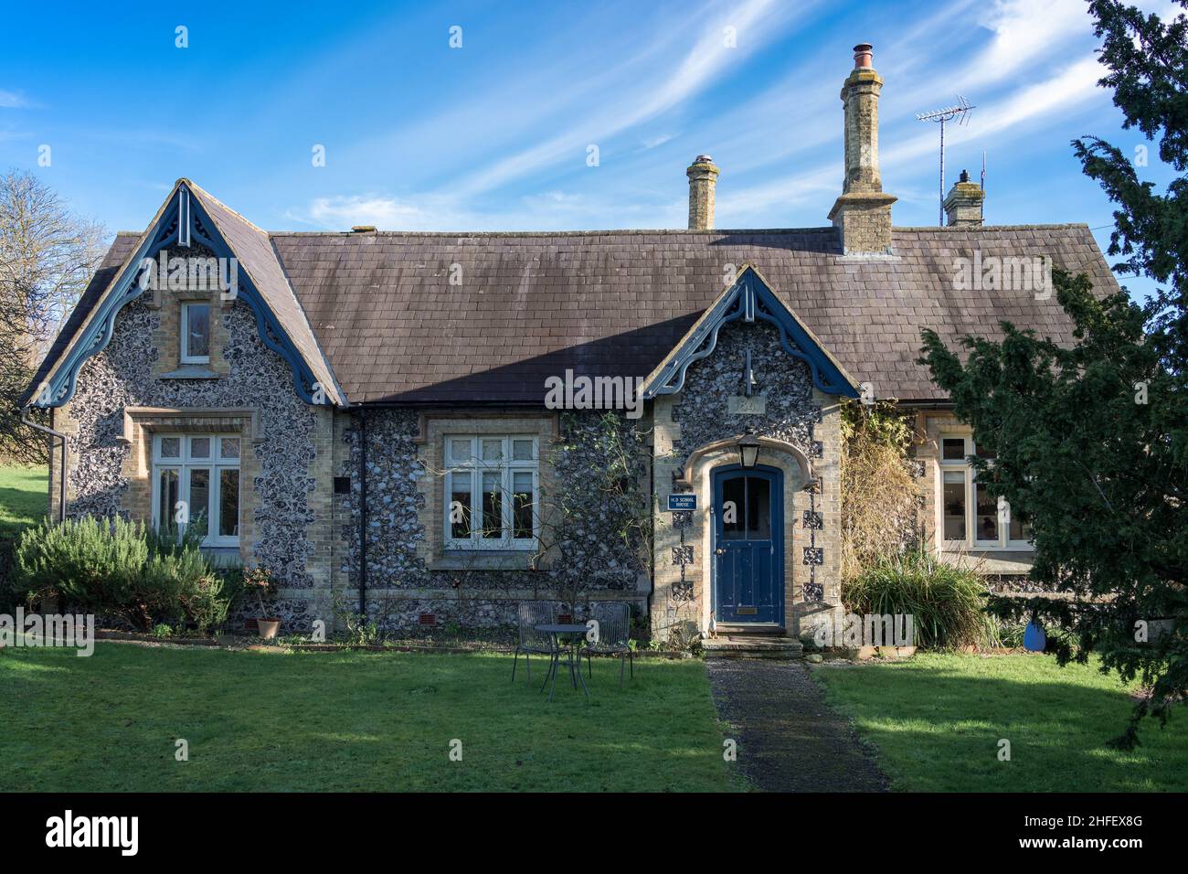 GLYNDE, EAST SUSSEX, UK - JANUARY 12 : The Old School House in Glynde ...